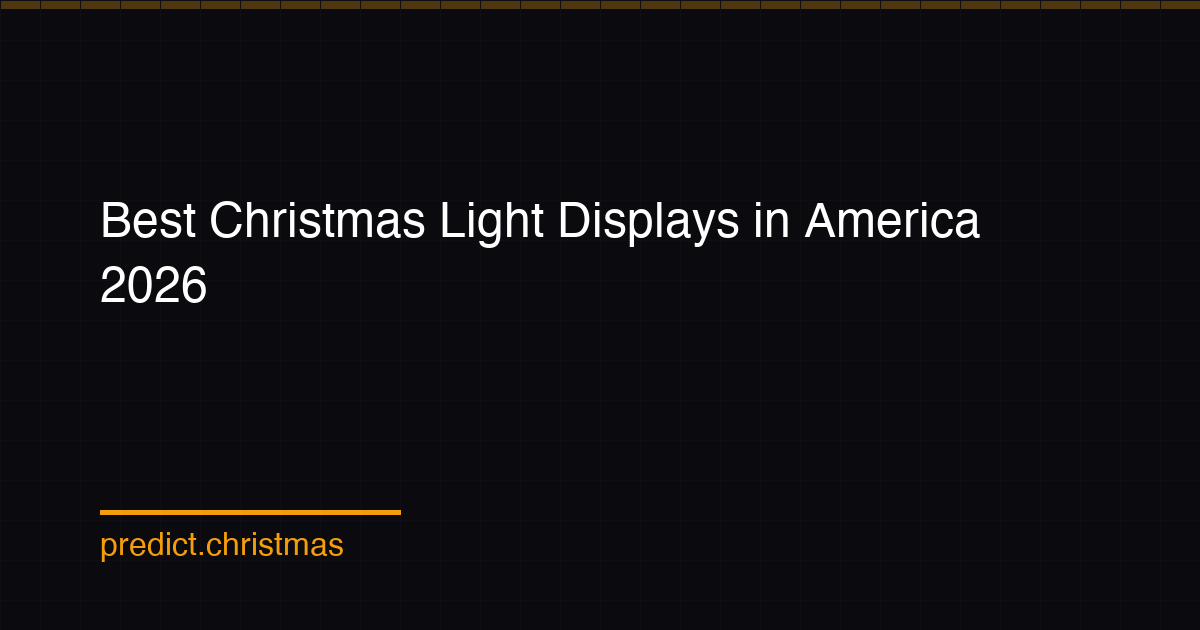 Best Christmas Light Displays in America 2026 | Predict.christmas